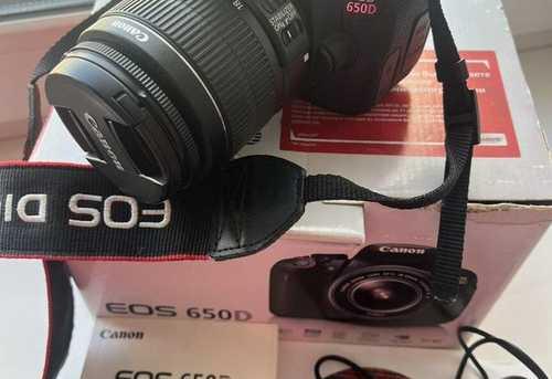 Фотоаппарат Canon 650d с объективом 18-55mm