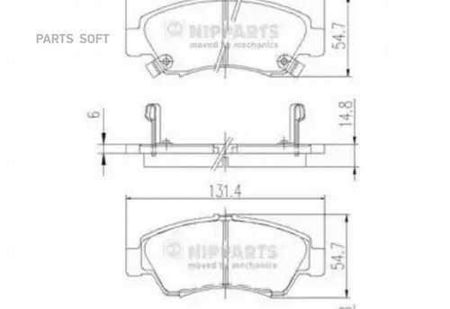 Nipparts J3604034 Колодки торм диск к-т