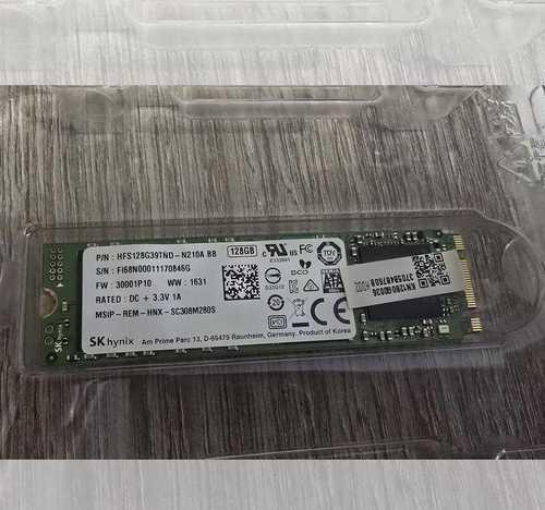 M2 SSD NVMe 128Gb Hynix