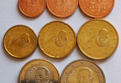 Набор монет евро Испания 2014 (Тип 2) UNC