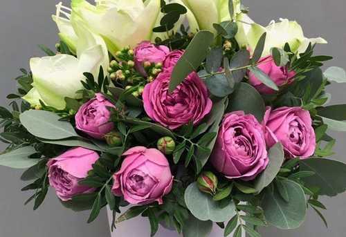 Цветочная композиция с пионовидными розами