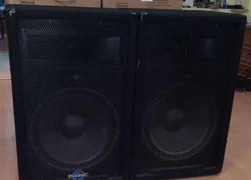 Колонки Phonic 800W 2шт Pro Акустика D15" Stereo