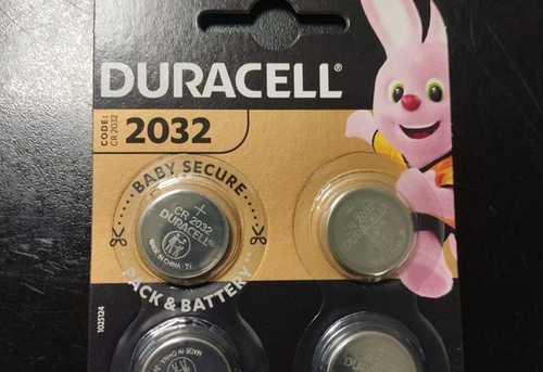 Батарейки Duracell CR 2032 литиевые, 3V, 1 шт