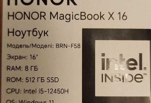 NEW Honor MagicBook X 16 2024 i5/8/512