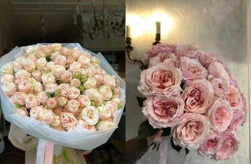 Цветы букет разноцветных роз