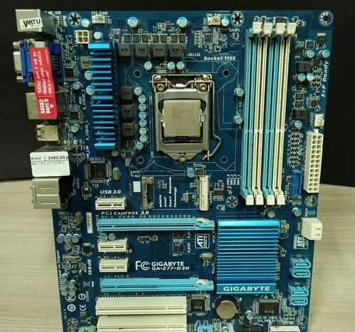 Материнская плата gigabyte GA-Z77-D3H 1155 сокет