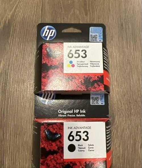 Картриджи HP 653, черные и цветные
