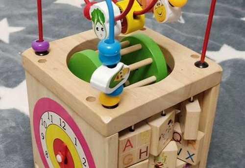 Развивающие игрушки, деревянный куб