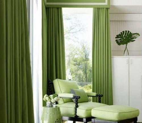 Блэкаут зеленый ткань на шторы 280 см