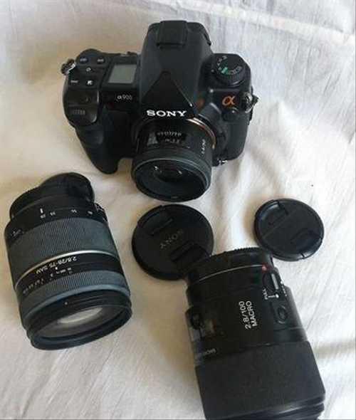 Зеркальный фотоаппарат Sony a900 с обьективами