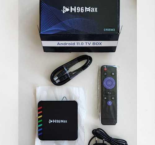 SMART tv BOX H96max приставка на Android 11.0