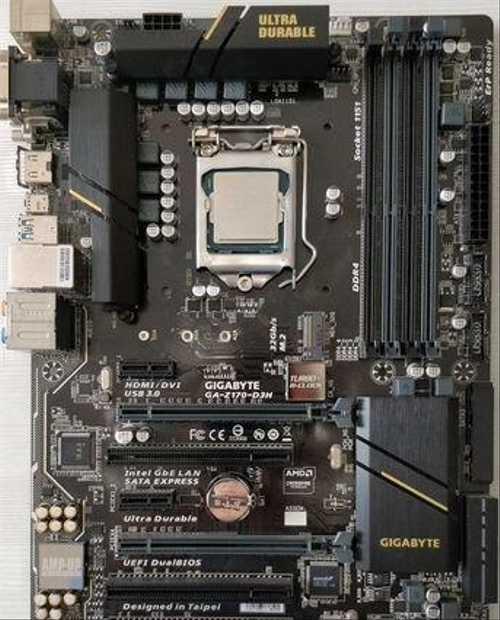 Gigabyte GA-Z170-D3H Socket 1151, DDR4, ATX