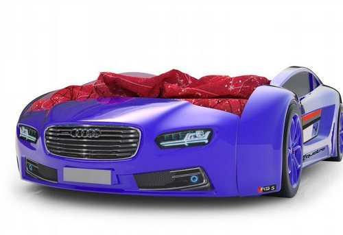 Кровать-машина Roadster Ауди Синяя с подъемным мех