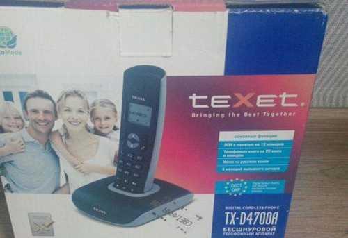 Телефон беспроводной dect Texet TX-4700A