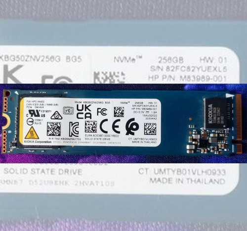 SSD m2 nvme 256gb kioxia KBG40ZNV256G