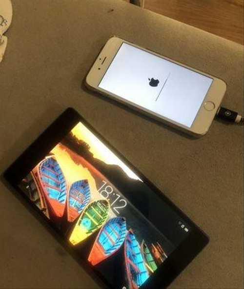 Планшет lenovo и iPhone 6