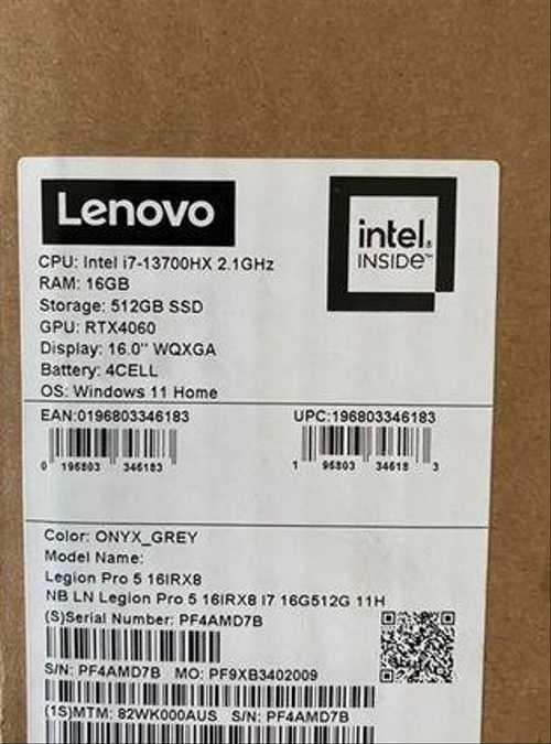 Lenovo legion i7 4060