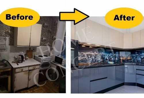 Реставрация кухонных фасадов Замена фасадов