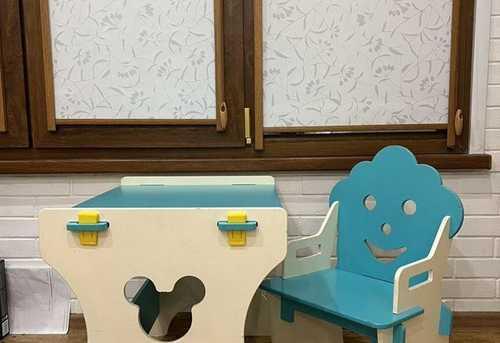 Детский столик и стульчик деревянные