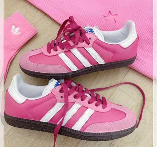 Кроссовки Adidas Originals Samba Pink Ponny Hair