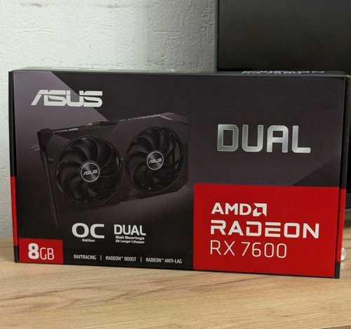 Видеокарта asus dual RX 7600 8gb