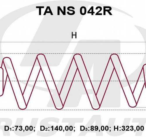 Пружина усиленная зад nissan X-trail T31 (2WD)