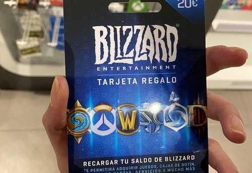 Карта оплаты пополнения Blizzard World of Warcraft