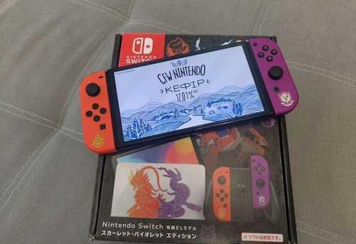 Чипованная Nintendo Switch oled Pokemon