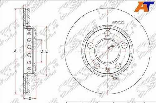 Диск тормозной skoda fabia 07-15, skoda fabia 99-0