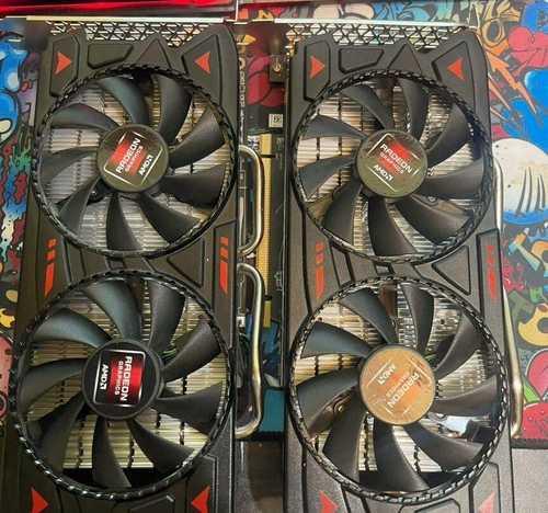 Видеокарта rx580 8gb 2048sp 2 штуки поломаные