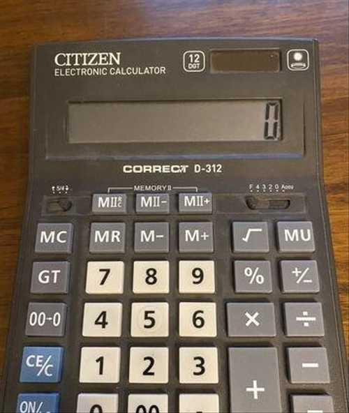 Калькулятор citizen correct D-312
