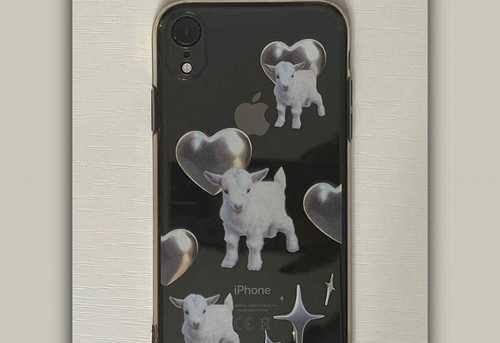 Чехол на iPhone XR с овечками
