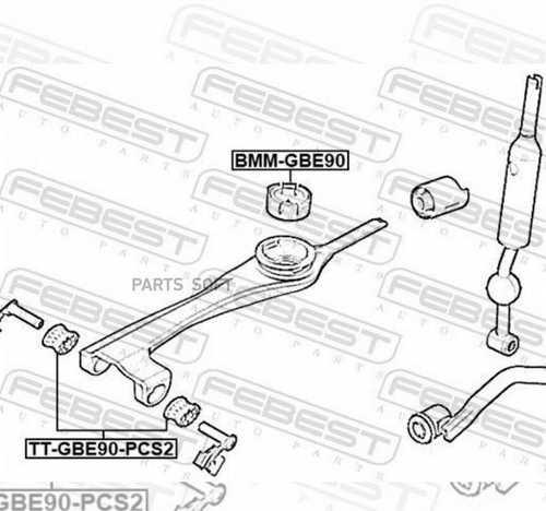 Febest ttgbe90PCS2 втулка кулисы переключения передач\ BMW E36/E46/E90 95