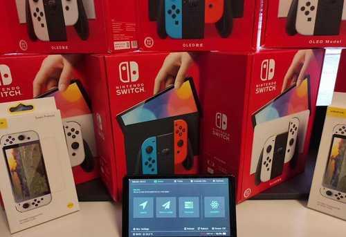 Прошитые Nintendo Switch oled + игры