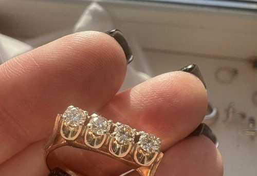 Золотое кольцо с бриллиантами светофор СССР Ленинг