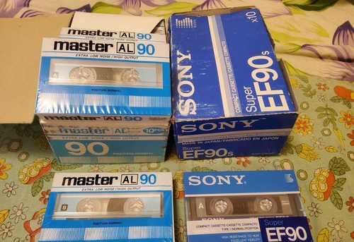 Аудиокассеты новые: sony EF90s, master AL90