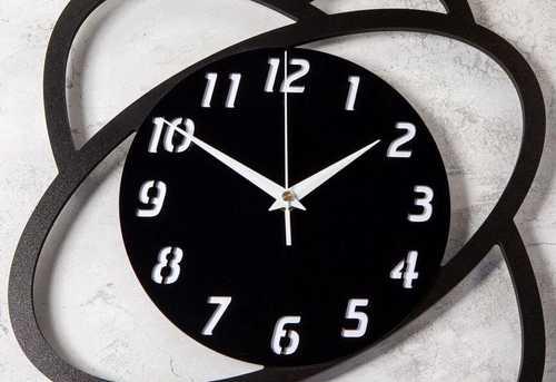 Черные Лофт настенные часы в стиле Loft