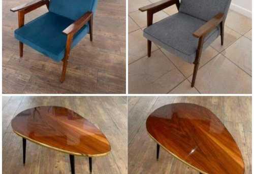 Винтажная мебель кресло стол mid century