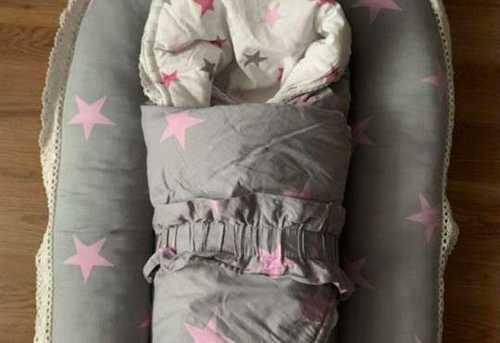 Кокон для новорожденных и одеяло на выписку