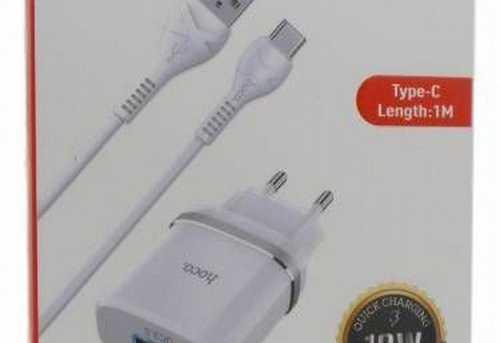 Набор 2 в 1 сзу + Кабель Type-C - USB hoco C12Q 18