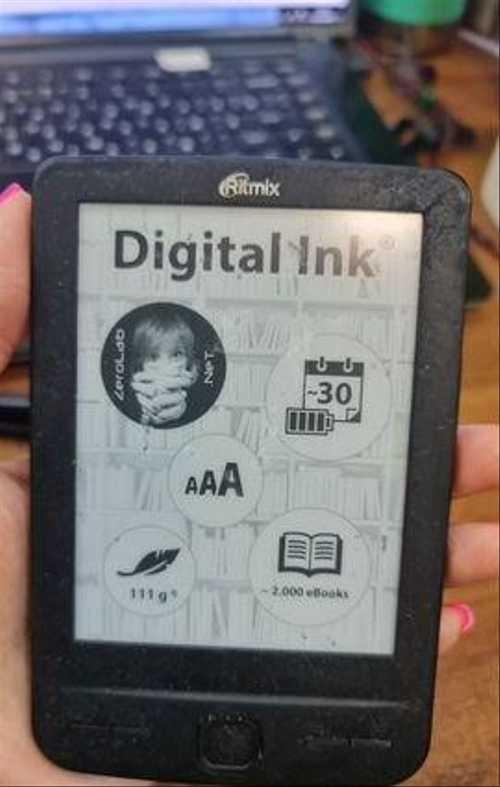 Эл.книга мини 4.3" чернила E-Ink Ritmix rbk-200