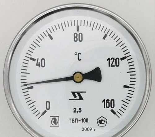 Термометр биметаллический осевой тбп-100 (0+160)