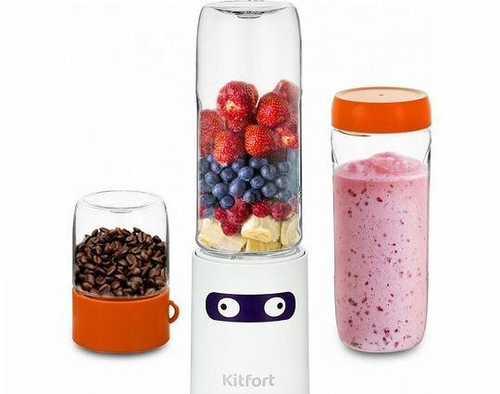 Блендер Kitfort Shake & Take "2 в 1" кт-3033-4 бел