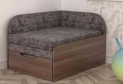 Кровать-диван раскладной с ящиком Коричневый