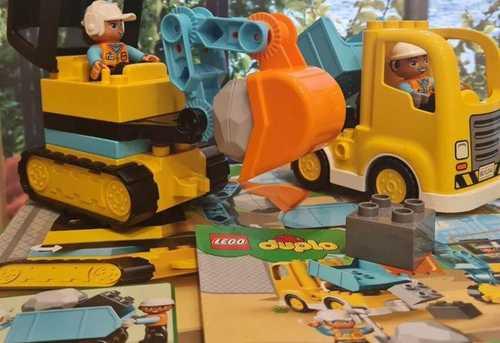 Lego duplo 10931 грузовик и гусеничный экскаватор