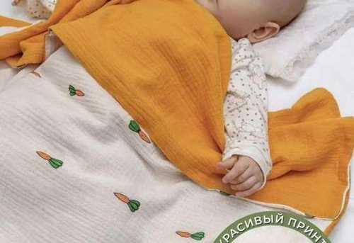 Муслиновый плед новый, для новорожденных