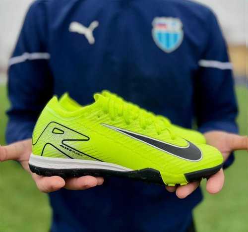 Детские сороконожки Nike Mercurial Vapor 16 Light Green&Black