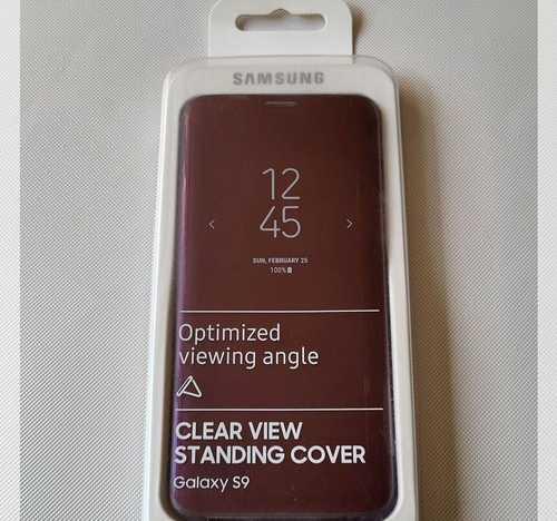 Чехол Clear View Standing на Samsung S9 оригинал