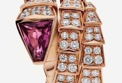 Золотое кольцо с бриллиантами bvlgari serpenti