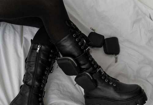 Сапоги ботинки женские зимние черные 39